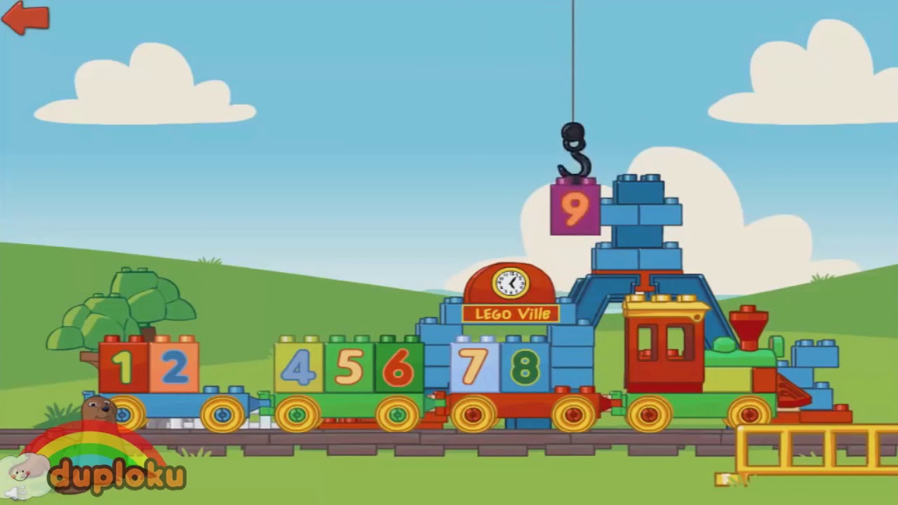 Jerapah dan Kelinci dengan Kereta Api Angka - Duploku - YouTube