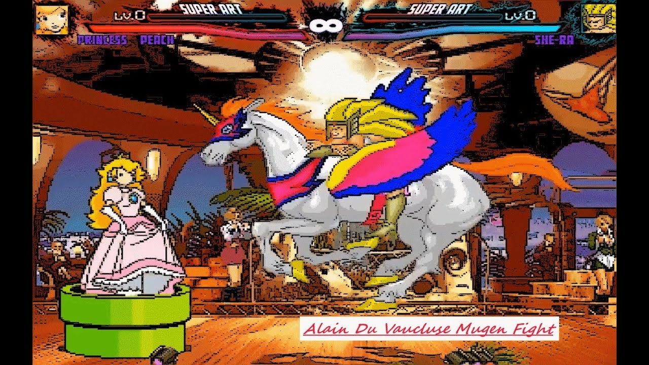Mugen : Princess Peach Vs She-ra (Request) - YouTube