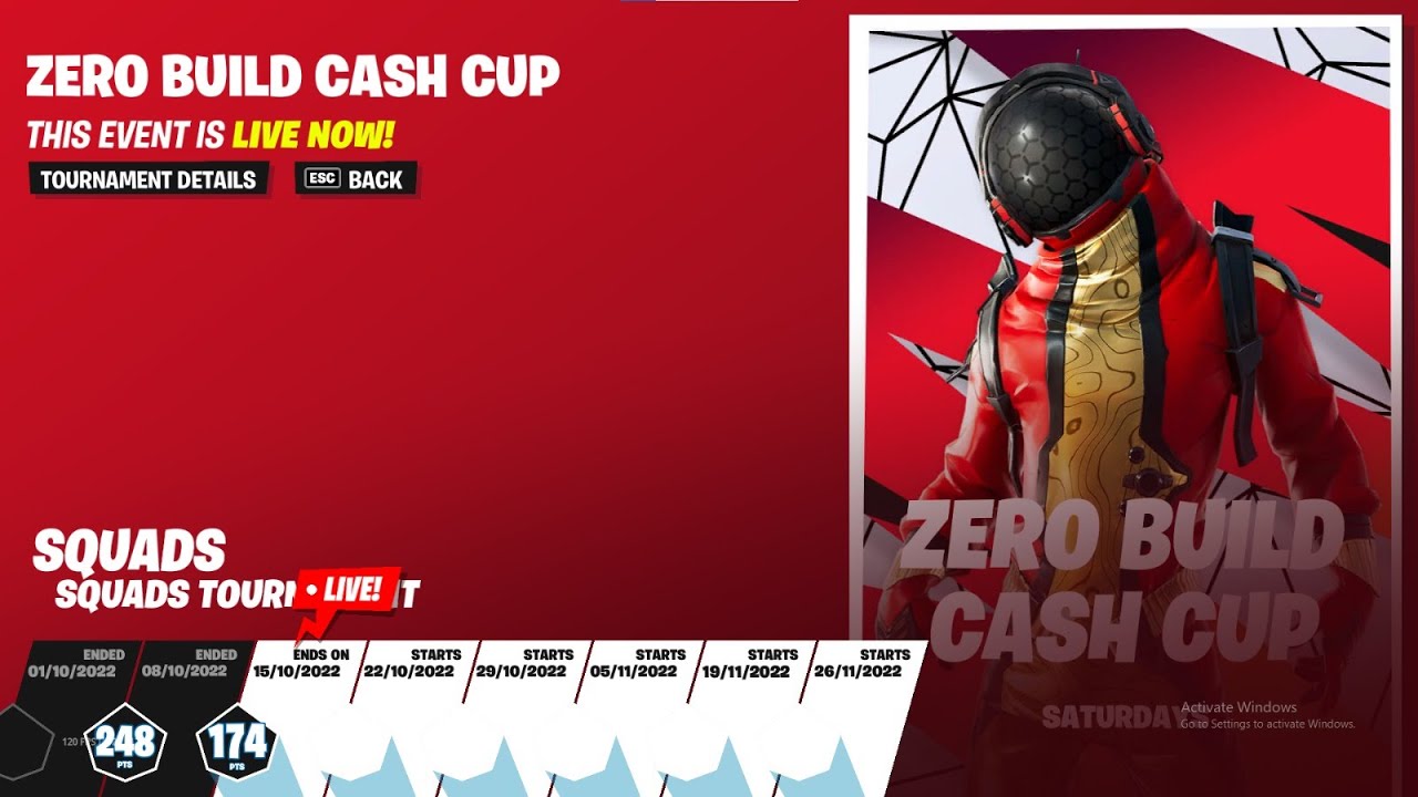 SQUADS *ZERO BUILD* CASH CUP! (Fortnite) - YouTube