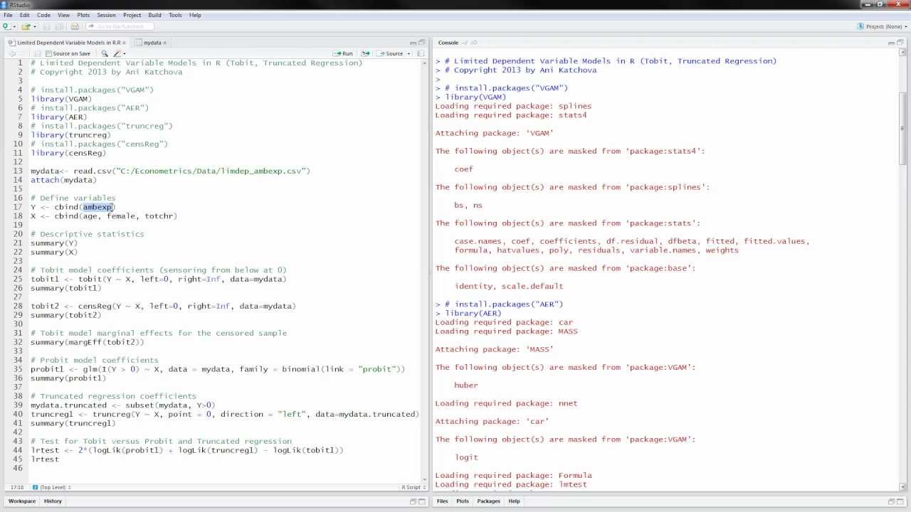 Limited Dependent Variable Models in R - YouTube