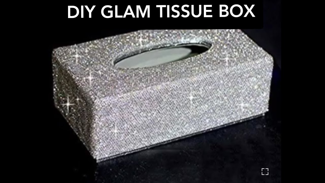 Glam tissue box cover. Nice way to offer your guests a tissue. Bling ...