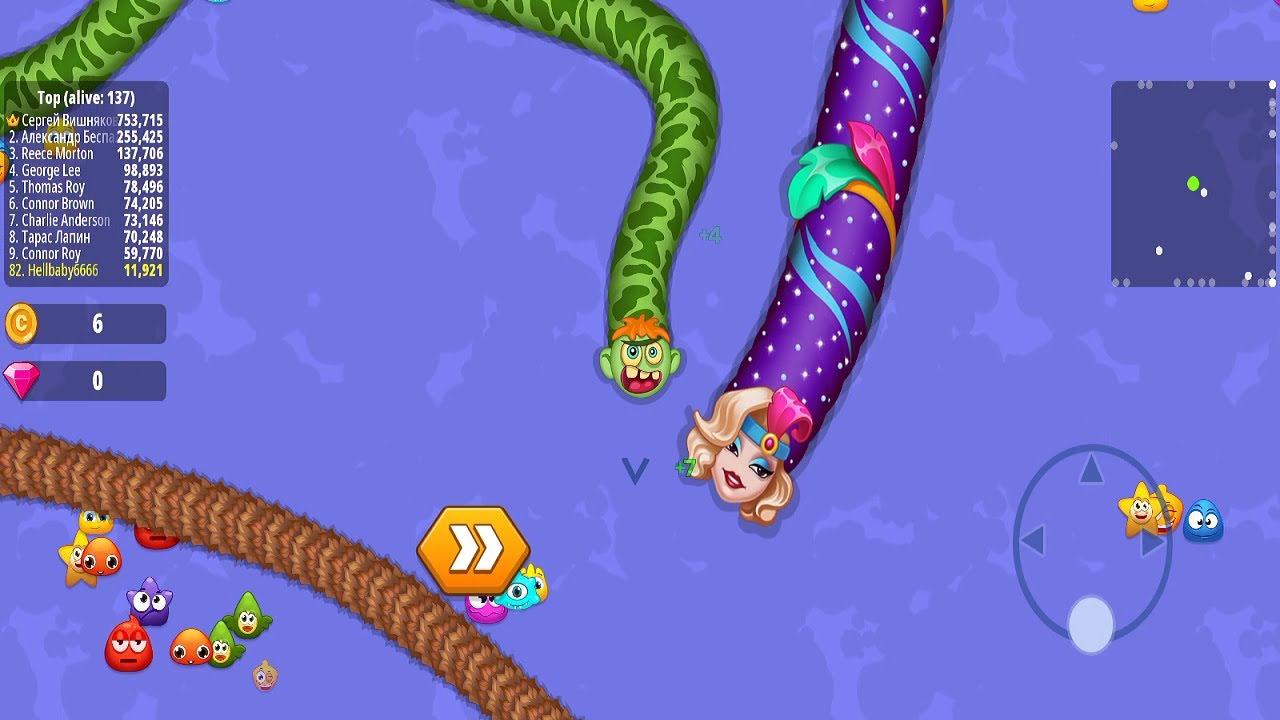 Epic Worms Zone io Best Gameplay | little worm eat big snake gameplay ...