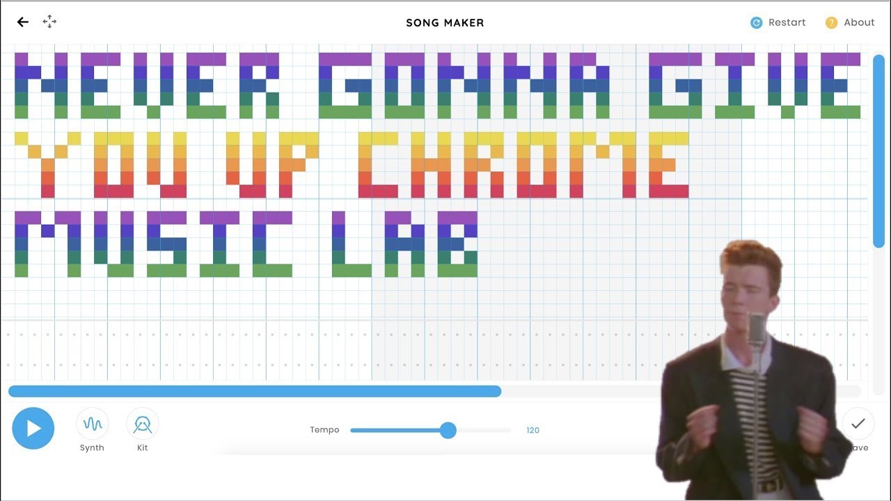 (Rick Astley) Never Gonna Give You Up | on Chrome Music Lab! - YouTube