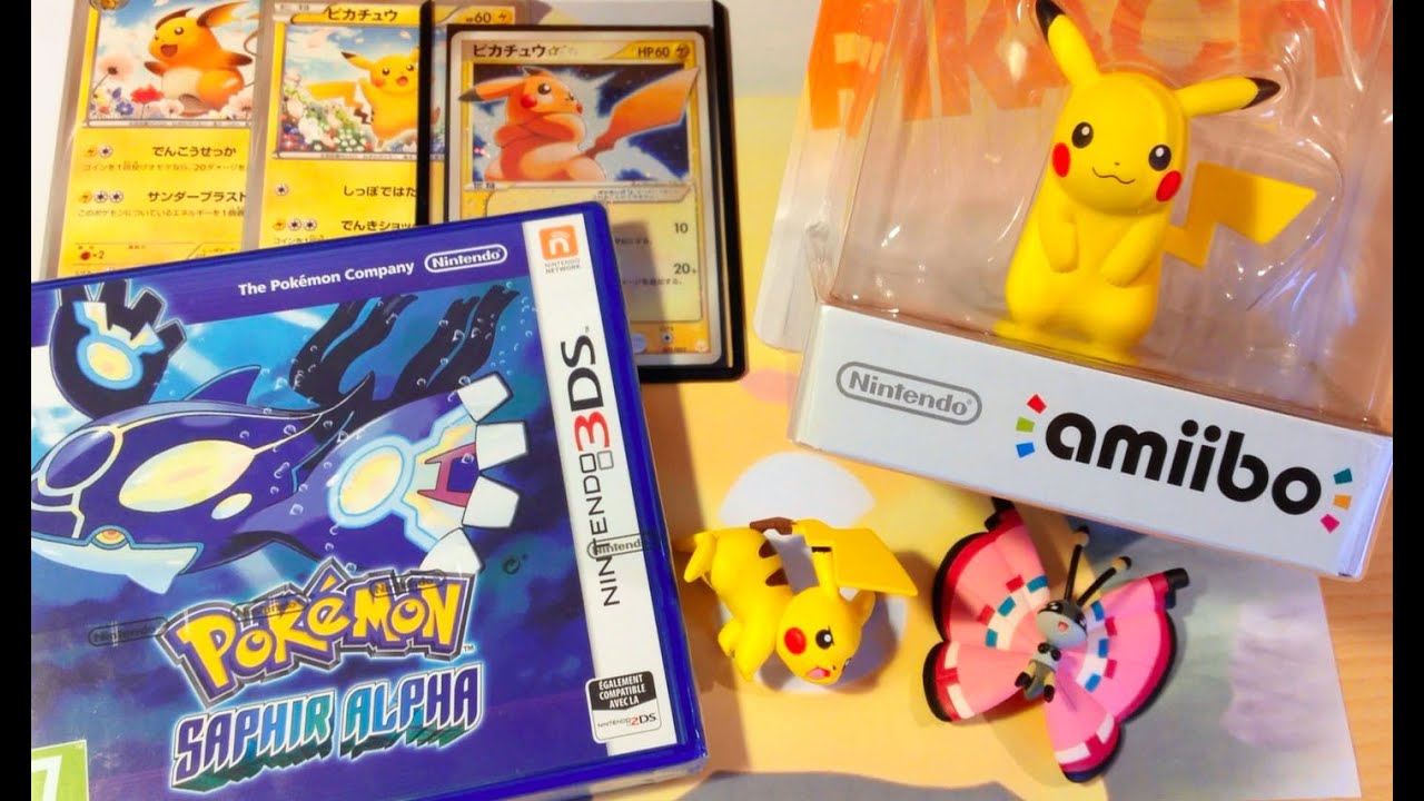 Poké-Achats #4 : Jeu Pokémon Saphir Alpha, Figurine Amiibo et cartes ...