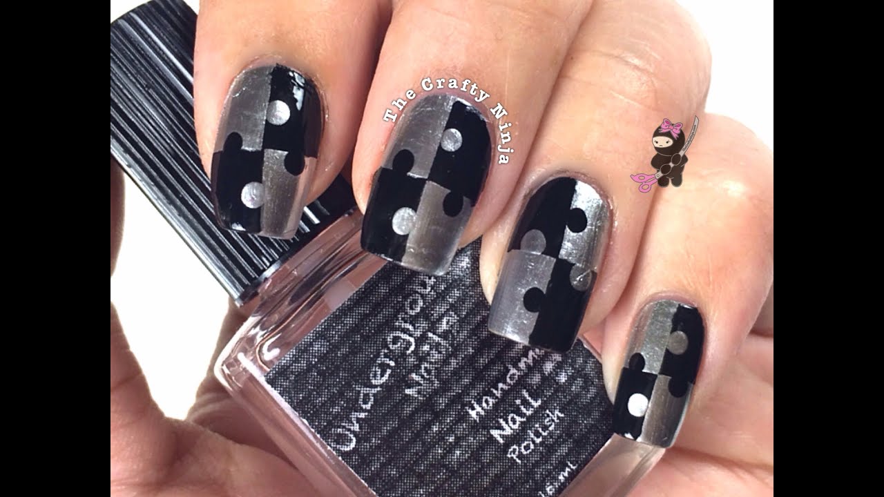 Jigsaw Puzzle Nails by The Crafty Ninja - YouTube