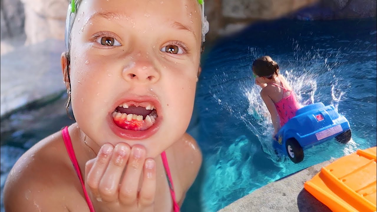 ROLLER COASTER POOL PARTY TOOTH LOSS! 💦 - YouTube