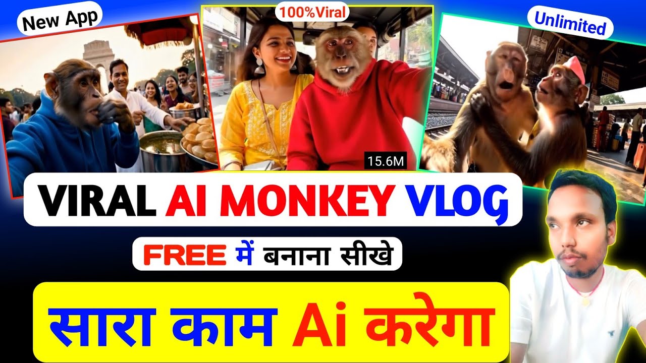 Viral Monkey Ai Vlogs Video Kaise Banaye ? How To Make Ai Monkey Vlogs ...