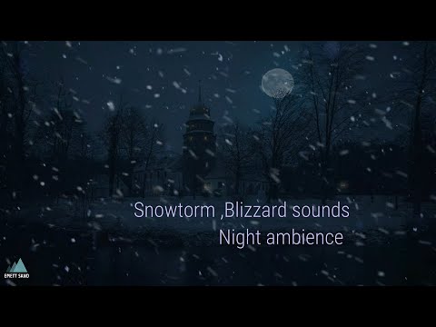 ️Sounds of blizzard and intense Snowstorm | Old Church at night ...