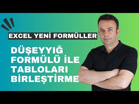 Excel DÜŞEYYIĞ (VSTACK) formülü ile iki tabloyu dinamik olarak birleştirmek