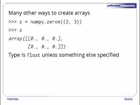 Matrix Programming - Episode 2 - Basic Operations - YouTube