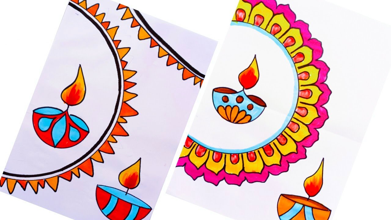 Diwali Homework Decoration/Diwali Project/Diwali Card Drawing/Project ...