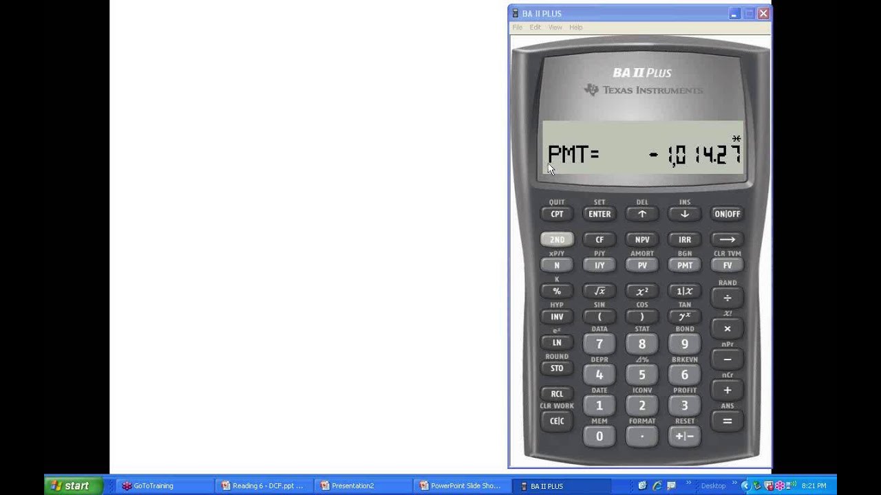 CFA Level 1 Texas Instrument BA II PLUS Amortization Calculation - YouTube