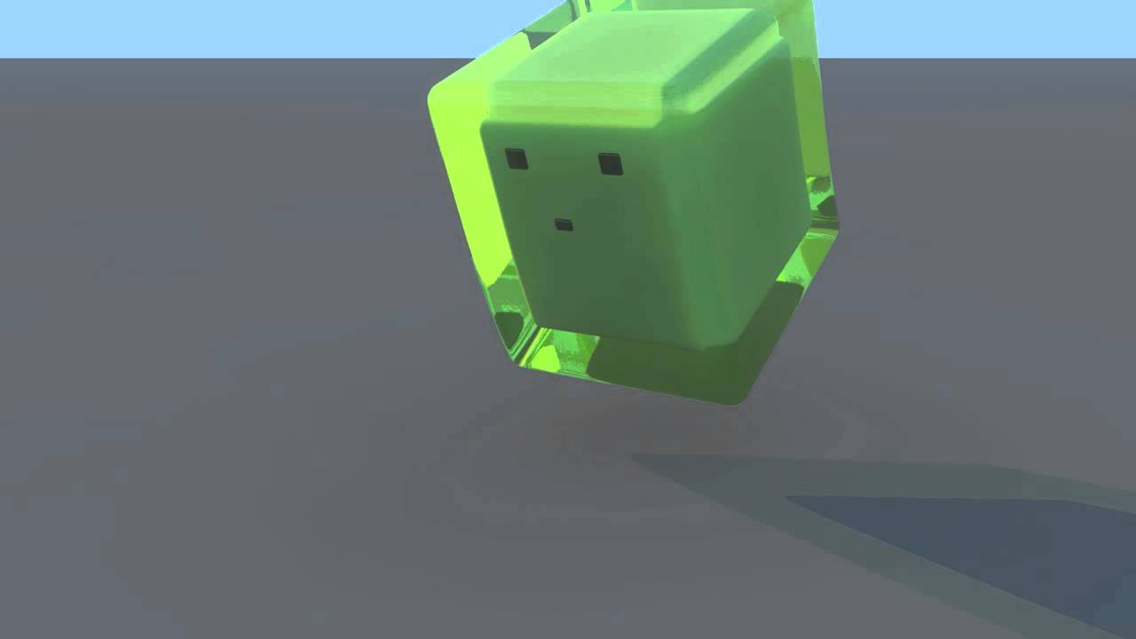 Minecraft slime animation test - YouTube