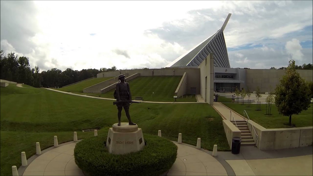 Drone flight over the National Museum of the Marine Corps - YouTube