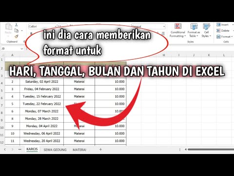 RUMUS FORMAT HARI, TANGGAL DAN TAHUN DI EXCEL - YouTube