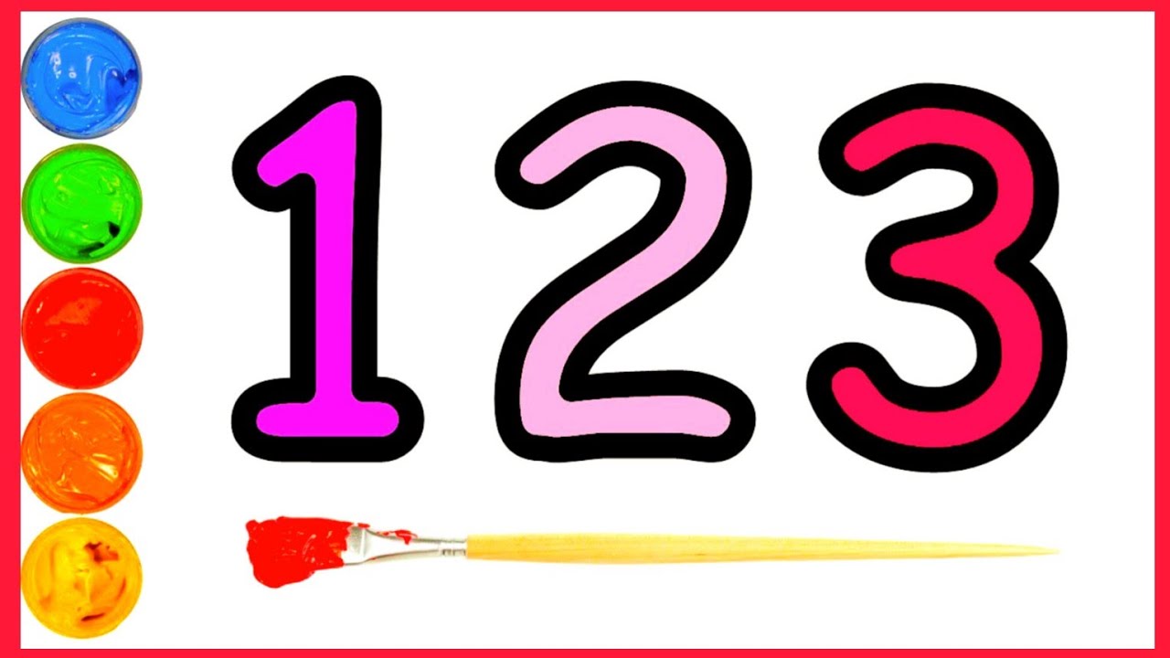 Color and Learn NUMBERS | Drawing, Painting & Coloring for Kids ...