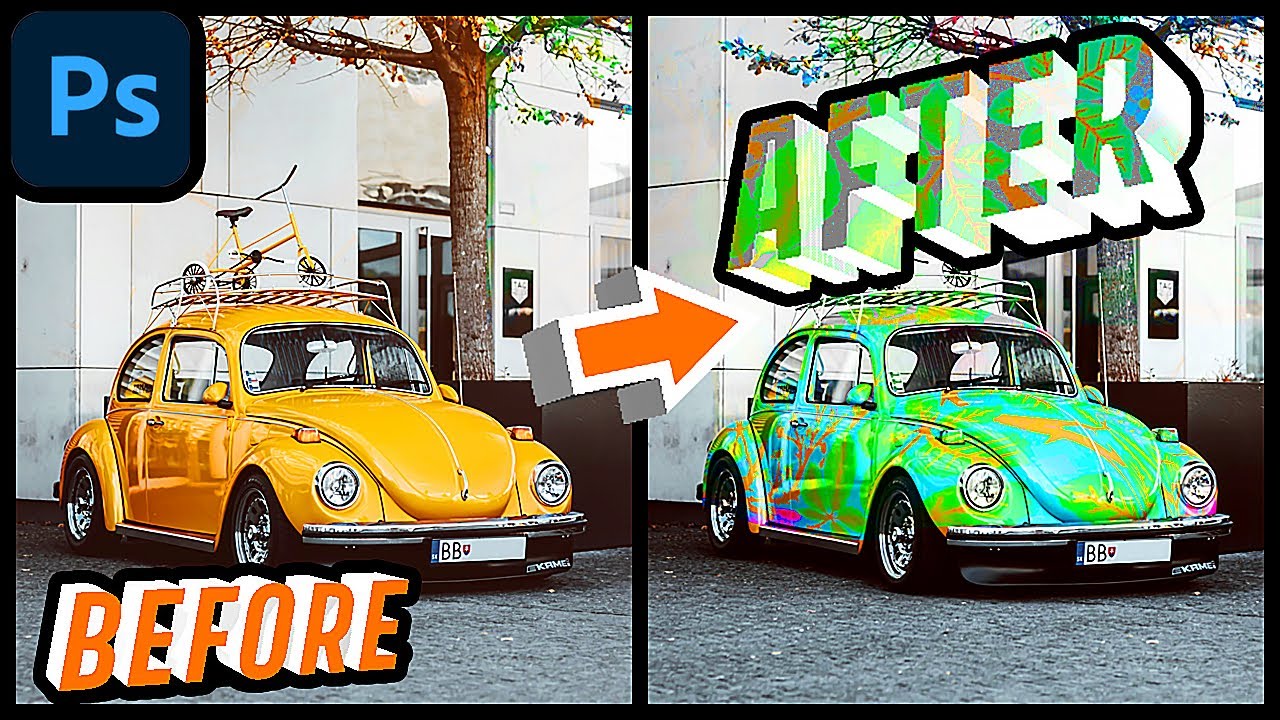PATTERN ON A CAR | Photoshop Tutorial - YouTube