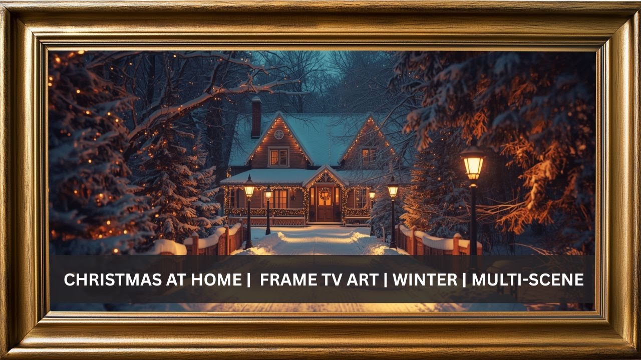 CHRISTMAS AT HOME | FRAME TV ART | WINTER SCENES | MULTI-SCENE ART ...