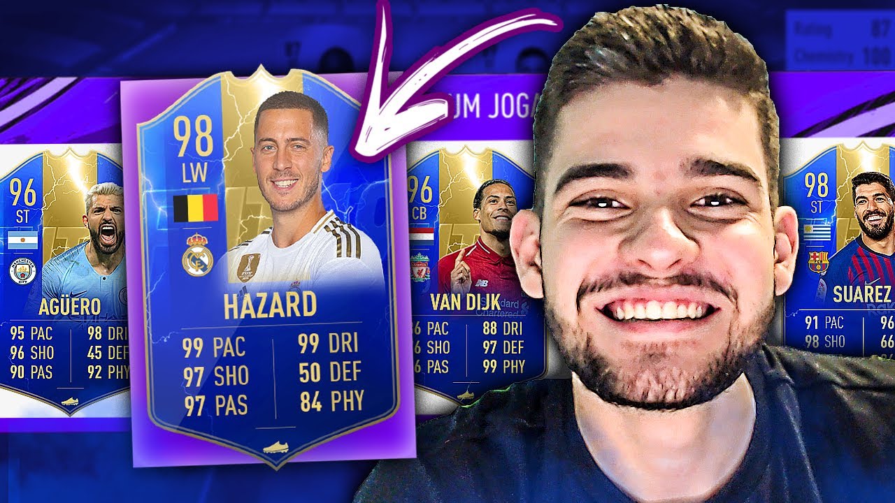 195 FUT DRAFT!! HAZARD 98 TOTS!! RECORDE MUNDIAL *DESAFIO*!! FIFA 19 ...