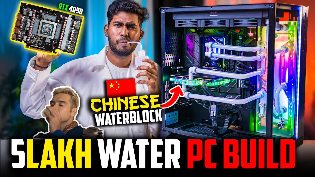 5 Lakh WATERCOOLED 🌊 PC Build - RTX 4090 PC Setup | Chinese Waterblock ...