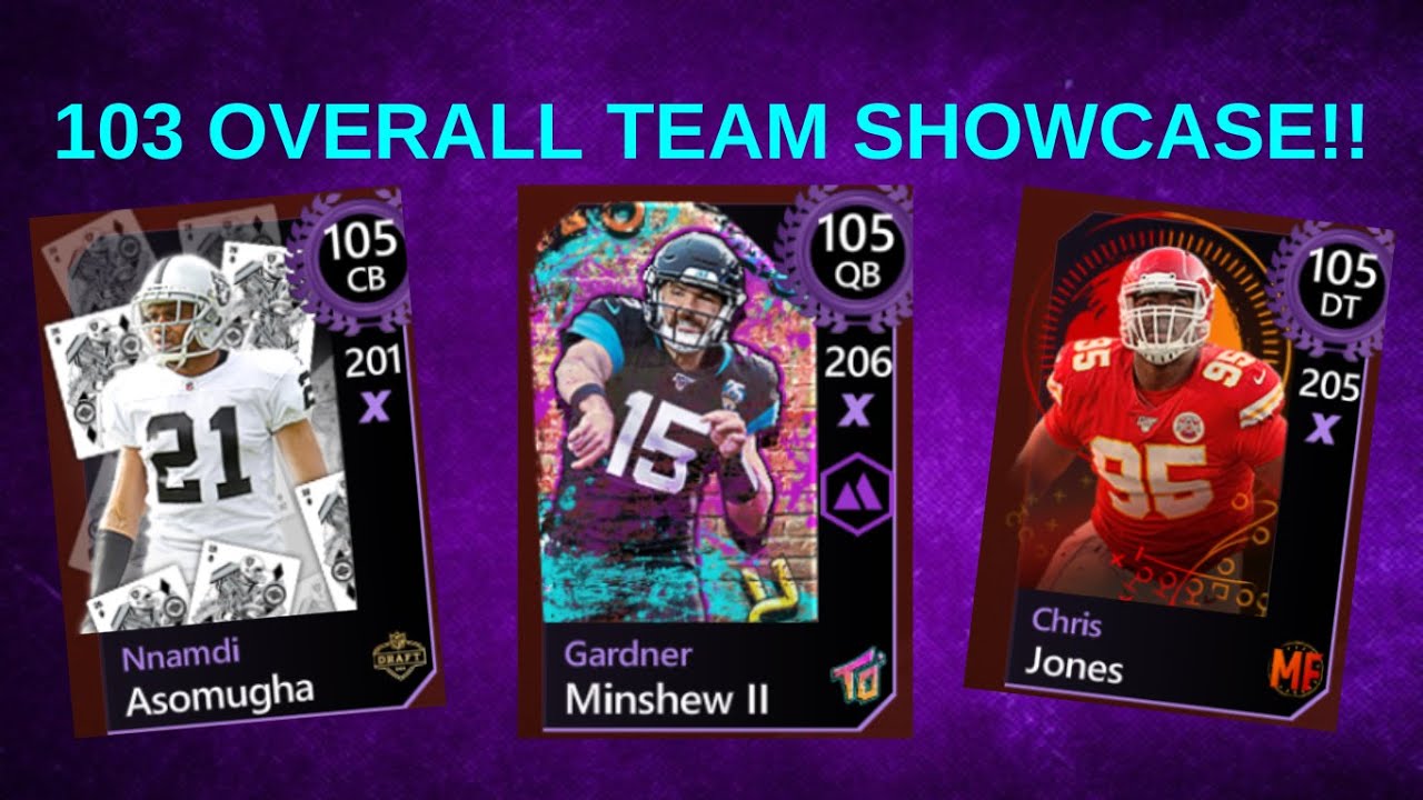 MADDEN MOBILE 20 TEAM SHOWCASE!! MY 103 OVR TEAM!! - YouTube