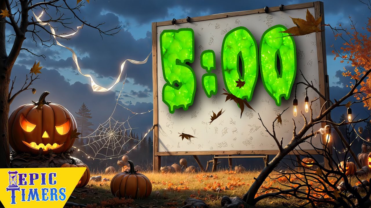 5 Minute Halloween Timer with music and a Creepy surprise - YouTube