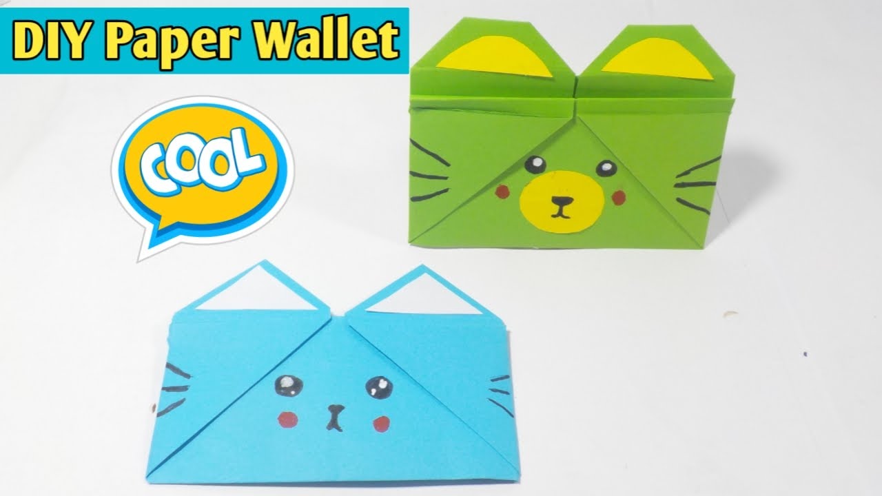 DIY Paper Wallet With Character| How to Make A Paper Wallet | Origami ...
