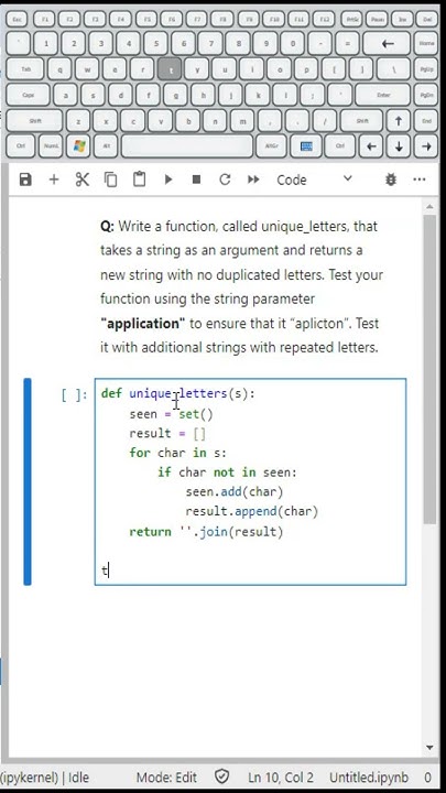 Remove Duplicate Letters In A String With Python In Seconds Asmr Coding Programming Python