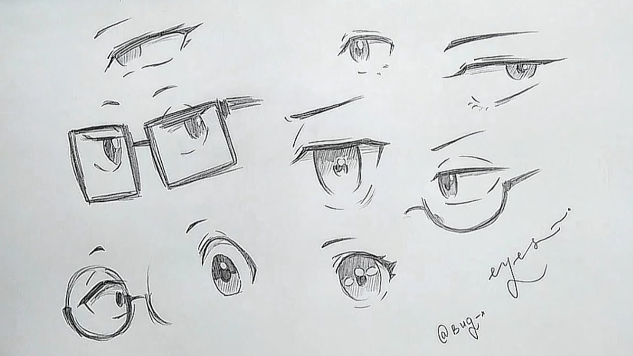 How to draw different types of eyes!! || sep-by-step tutorial || easy ...