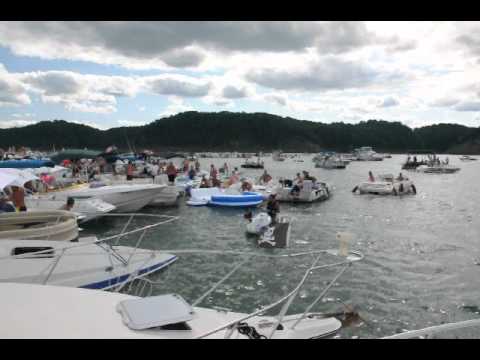 Cumberland lake raft up 2012 - YouTube