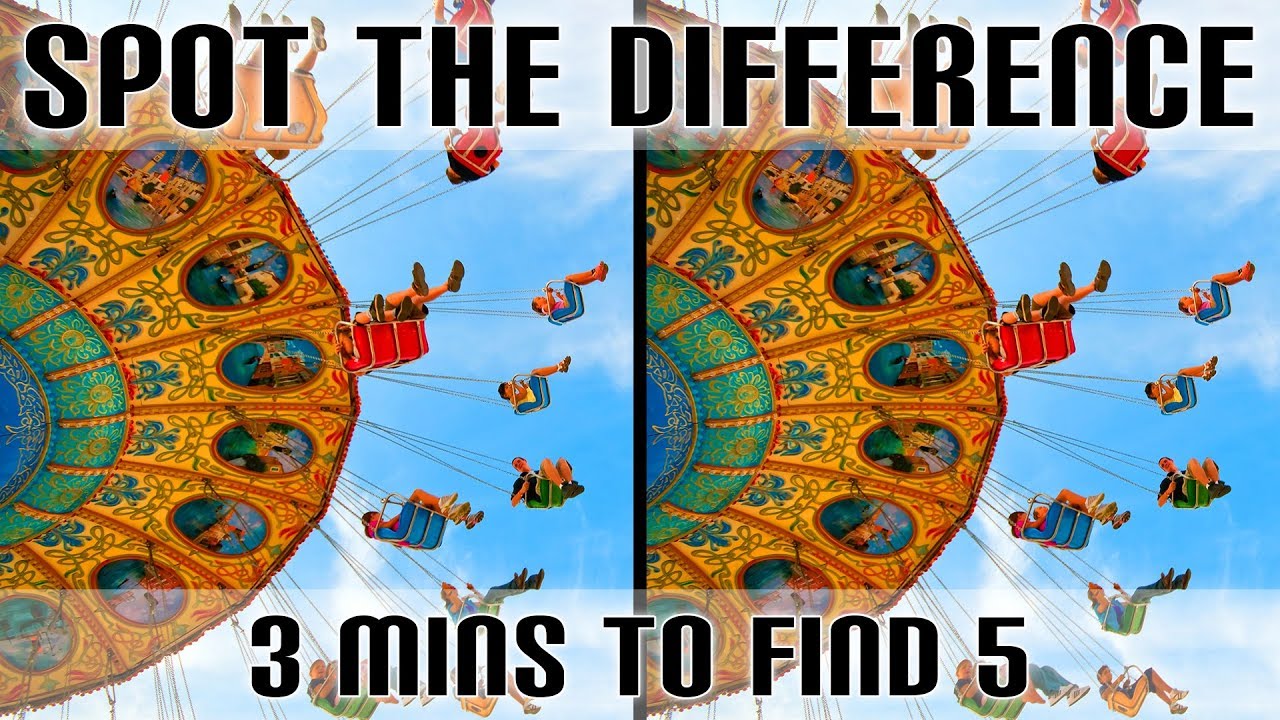 Spot The Difference #8 Fair Ride Photo Puzzle Medium - Hard - YouTube