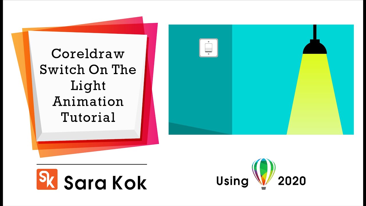 CorelDraw Tutorial Switch on the light GIF Animation - YouTube