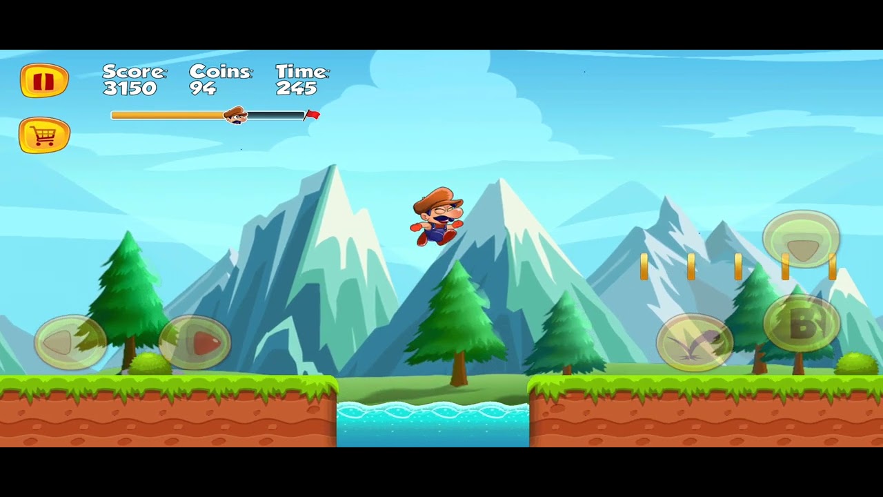 First level of super mario game - YouTube