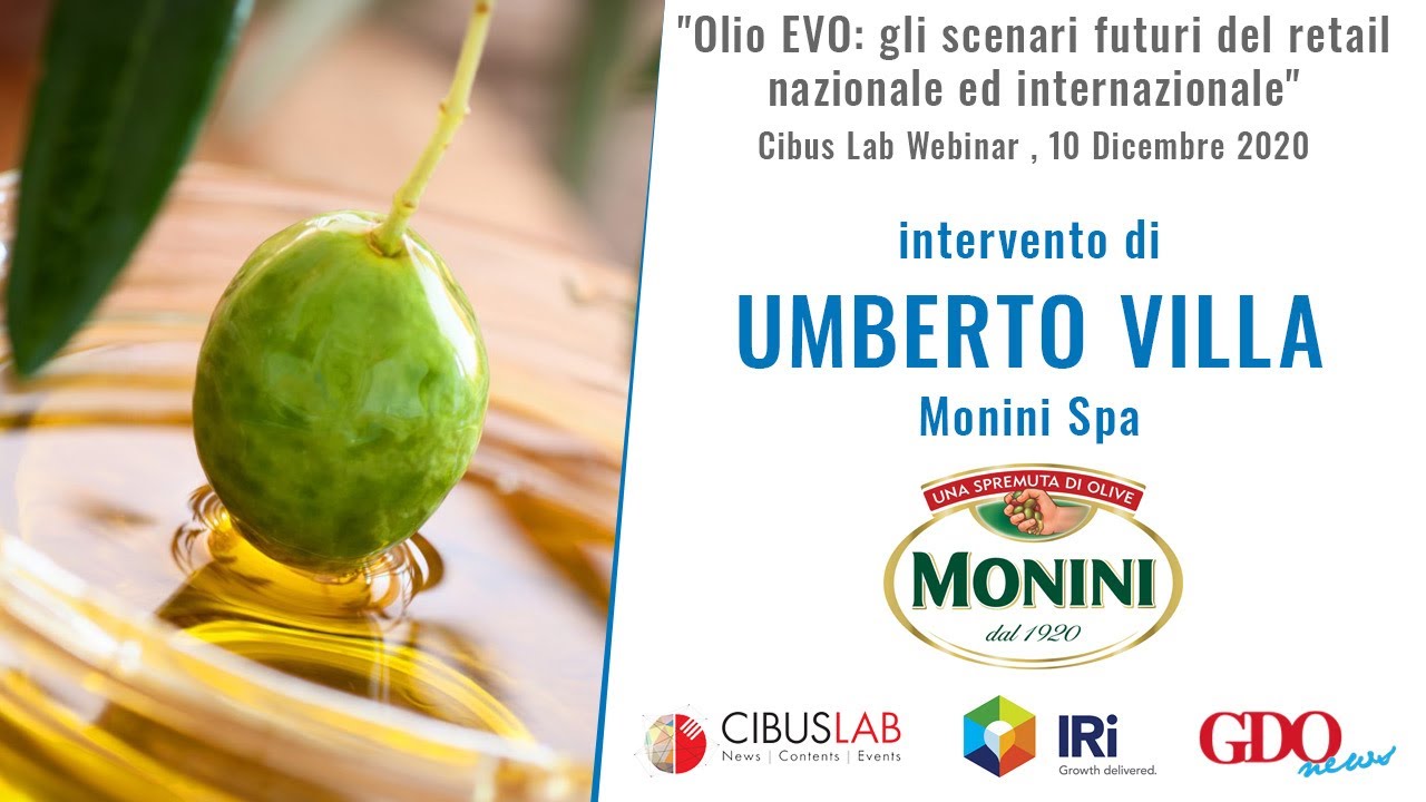 Umberto Villa, Direttore Export Monini Spa. Intervento al Webinar ...