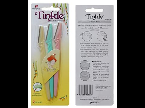Tinkle Eyebrow Razor Pack of 6 - how i shave my face - YouTube