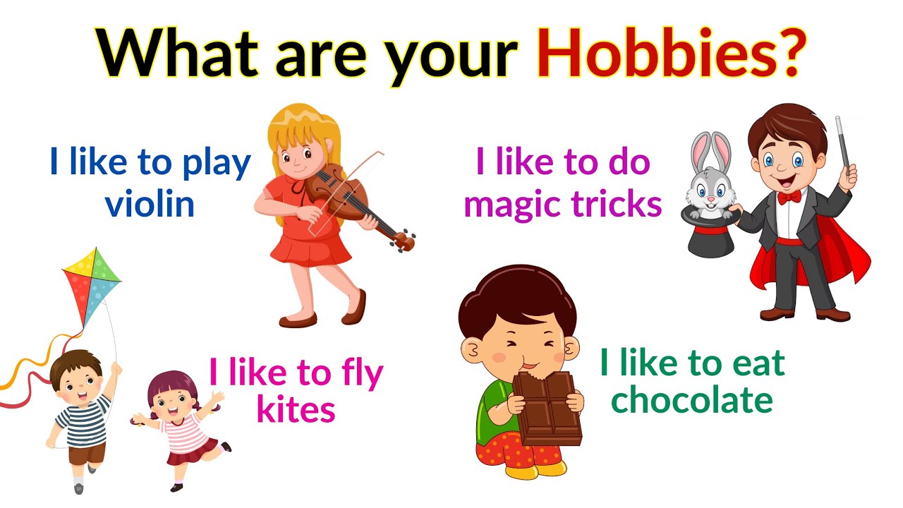Hobbies with Sentences | Action Verbs For Beginners Daily English ...