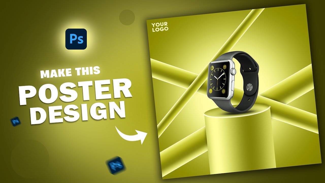 How To Make A Creative Smart Watch Poster Design In Photoshop ...