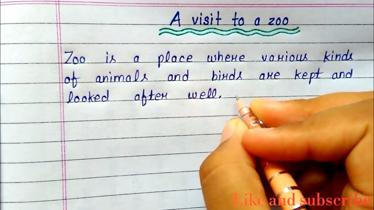 Write an essay on A visit to A zoo | Essay for kids | Basic grammar ...