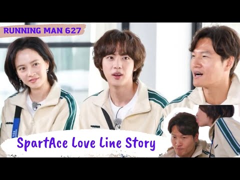 Jin BTS Shocked - SpartAce Love Line on Running Man 267 - YouTube