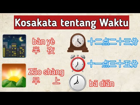 Belajar Mandarin tentang waktu dan jam - YouTube