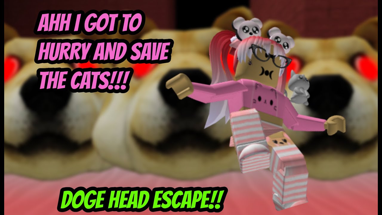 DOGE HEAD ESCAPE!!! I Saved Two Cute Kitten's ''Roblox Game Play ...
