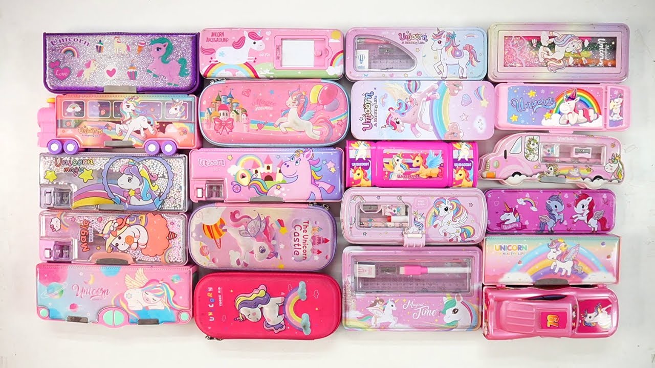unicorn stationery collection 😚 geometry, unicorn, pencil box,magical ...