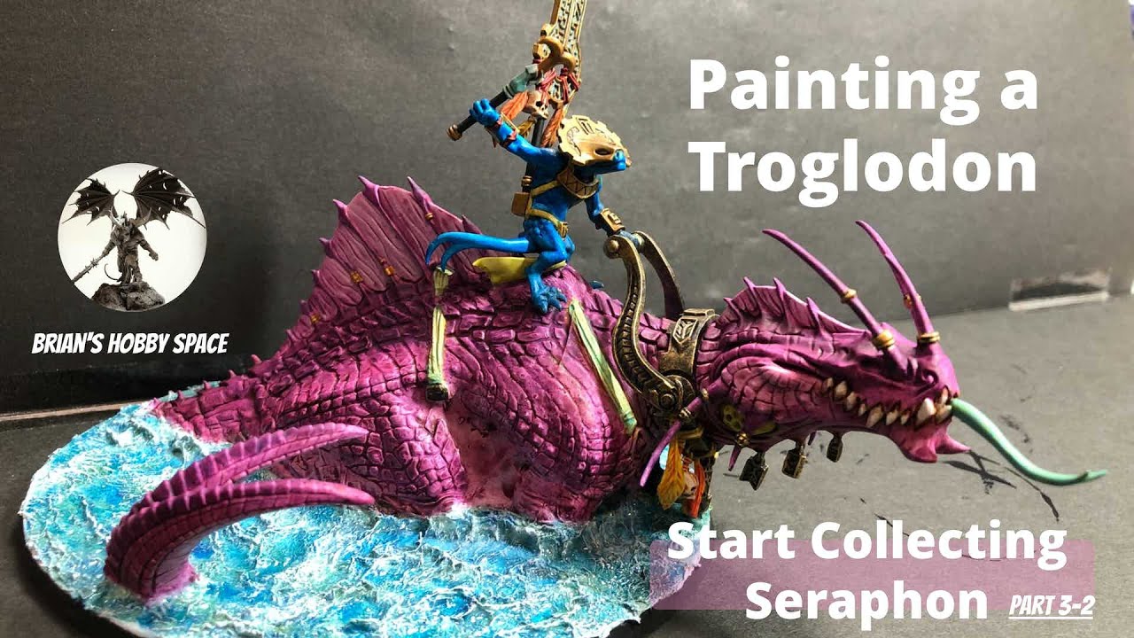 DIY Contrast Paint vs. Seraphon Troglodon - YouTube
