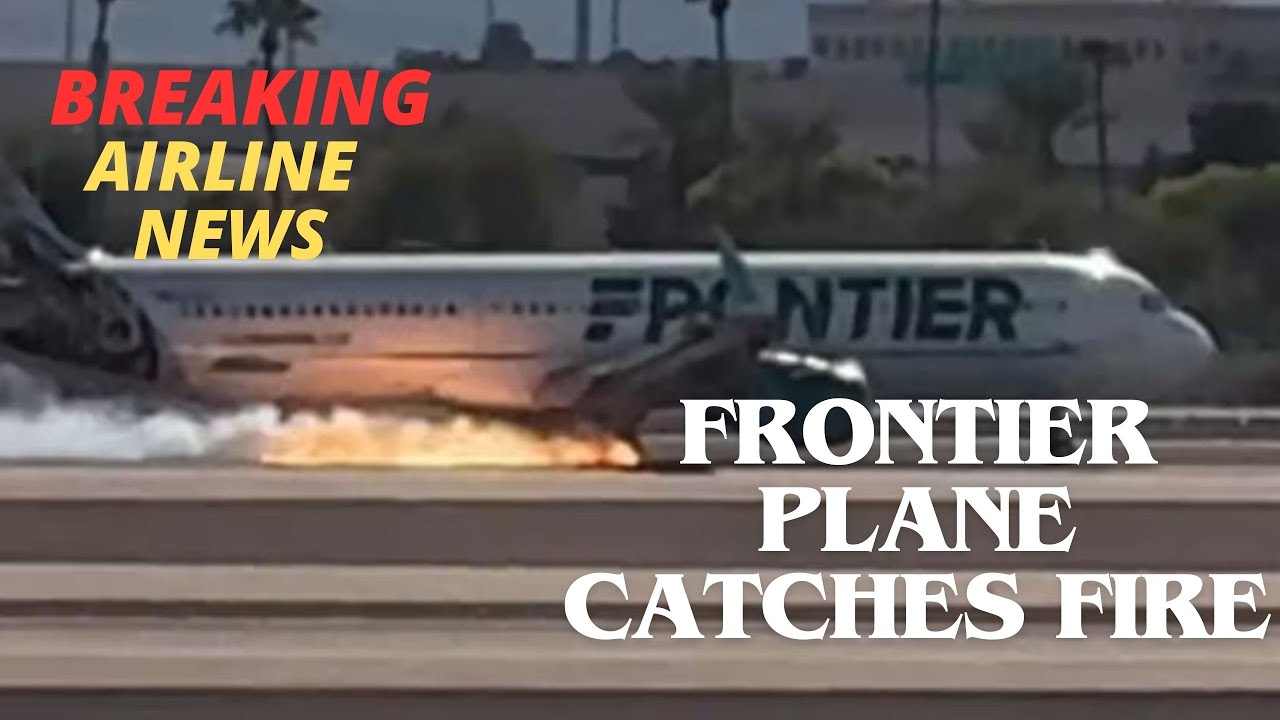 Frontier Plane catches fire; EMERGENCY hard landing - YouTube
