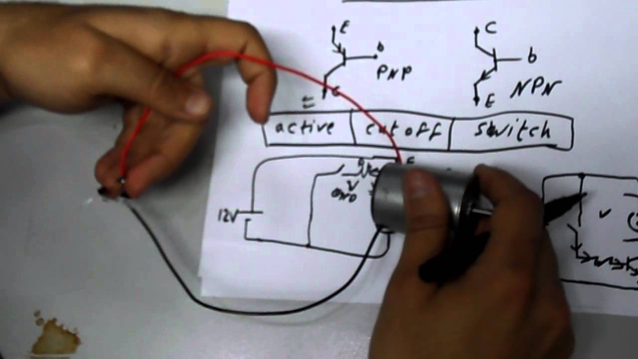الدرس 20 PNP Transistor with DC Motor - YouTube