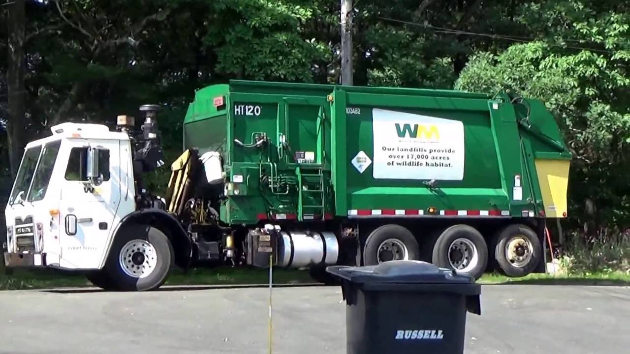 Waste Management 103482 ~ Mack LEU Heil Python On Trash in Dedham - YouTube