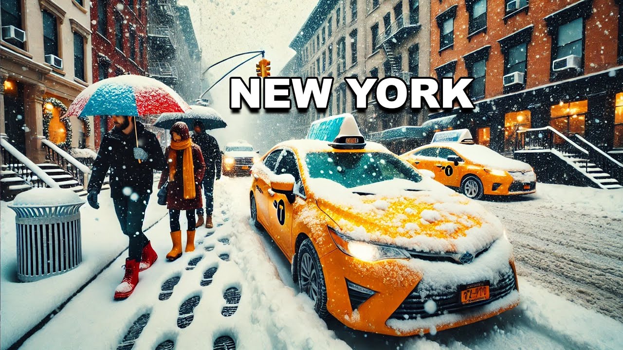 New York City 4K Snow Walk 2025 Manhattan Snowfall in New York City ...