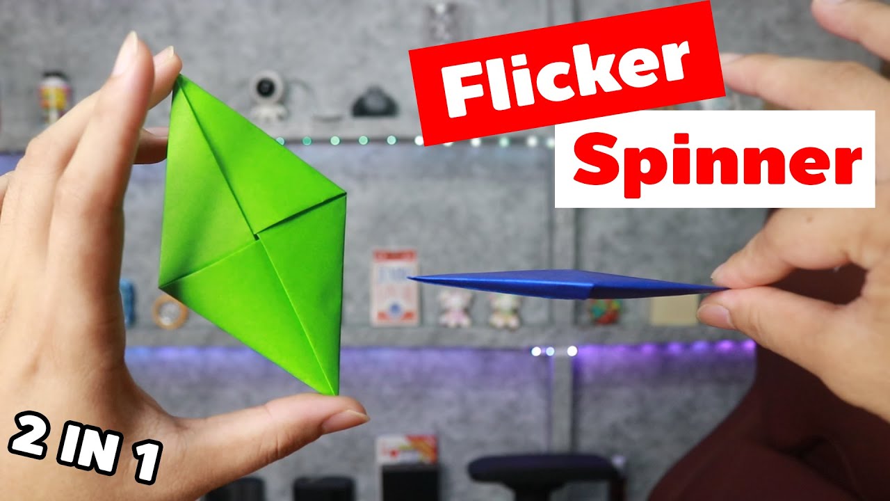 สอนพับ Flicker Spinner | พับกระดาษ | เพื่อนซี้ ตัวแสบ 👓 - YouTube