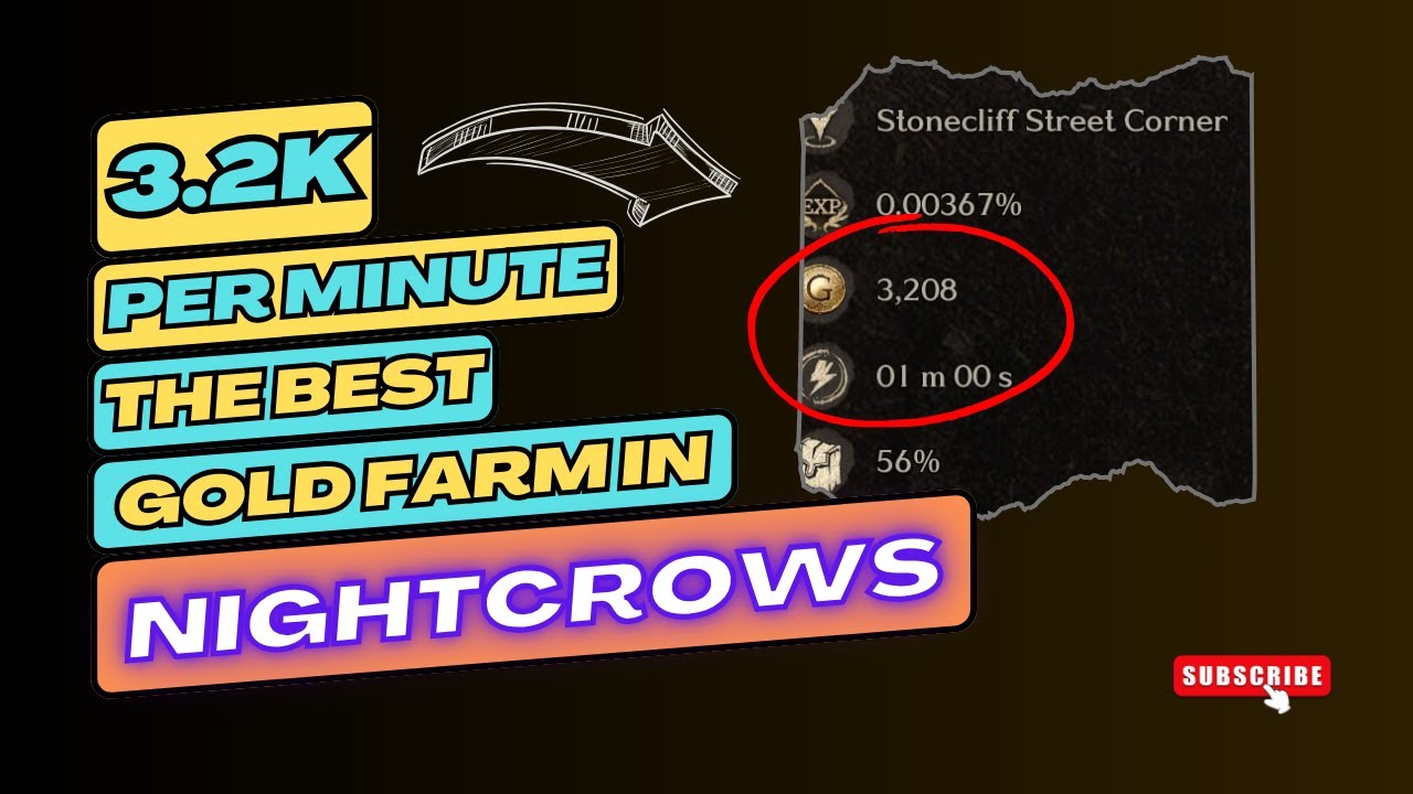 3200 GOLD PER MINUTE IN NIGHTCROWS | THE BEST PLACE TO FARM GOLD IN ...