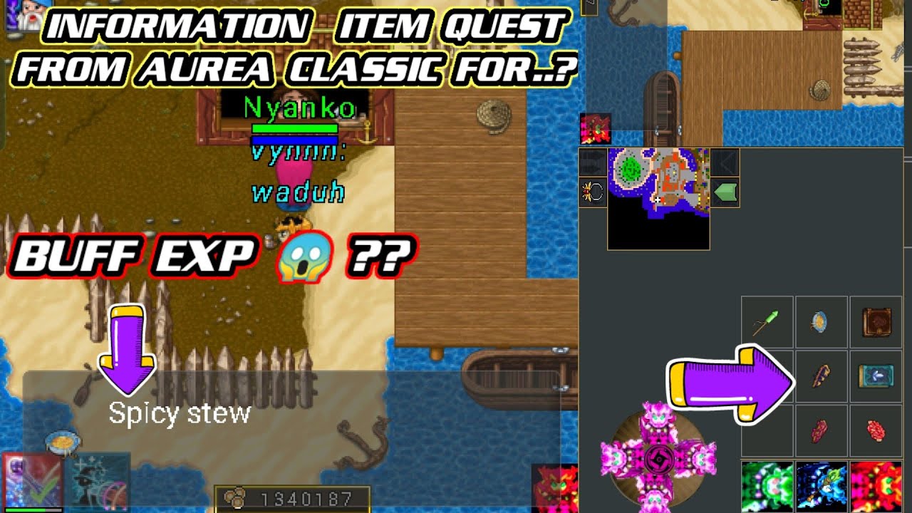 "Fungsi item kuis npc aurea classic tibiame" - YouTube
